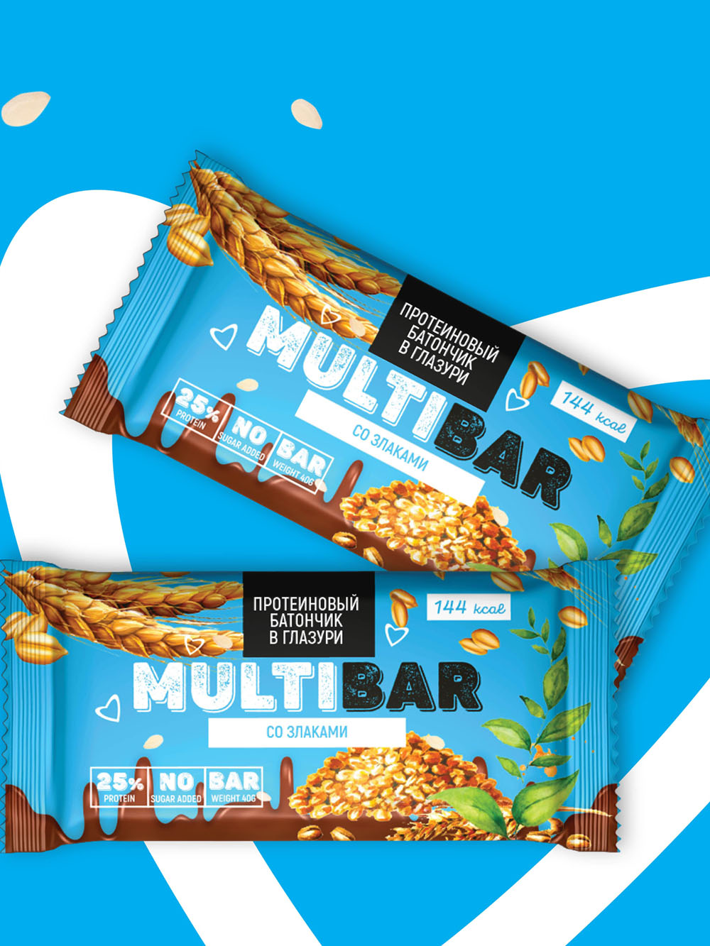 Батончик протеиновый MULTIBAR со злаками 40 гр