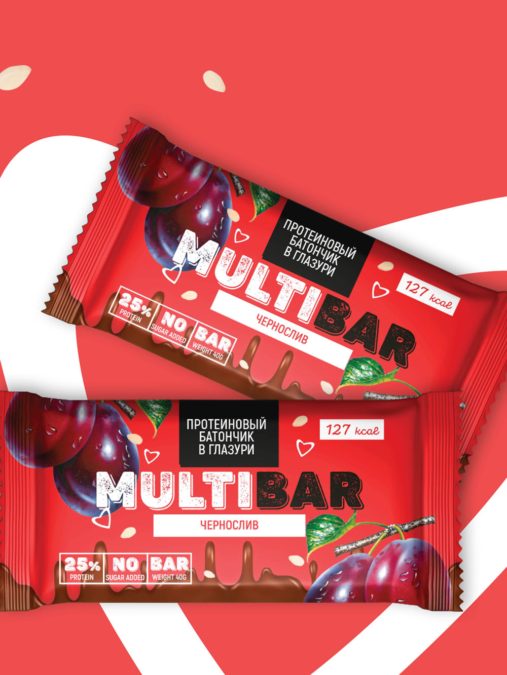 Протеиновые батончики MULTIBAR с 25% белка 40 гр